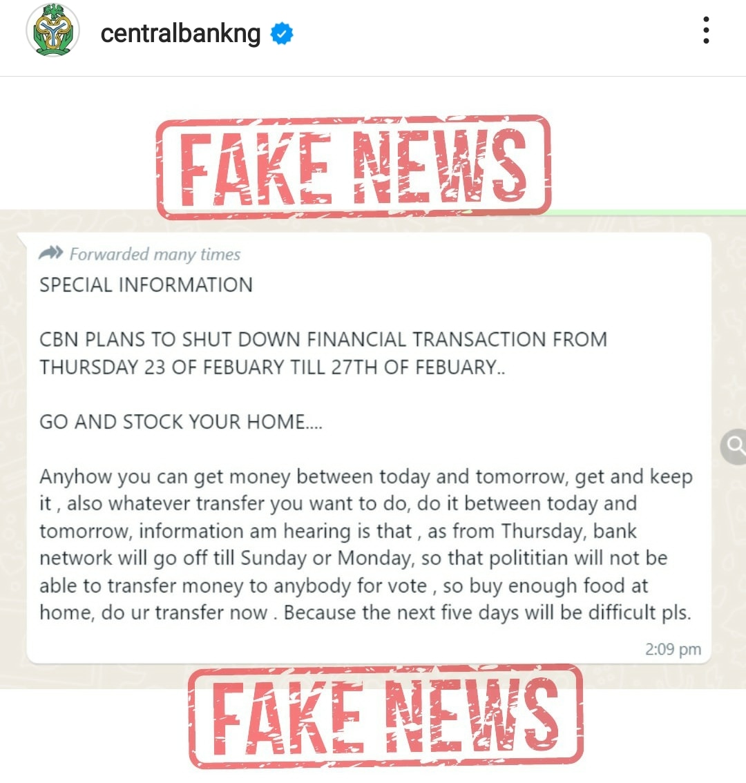 CBN denies plans to shut down financial transactions from Thursday ...